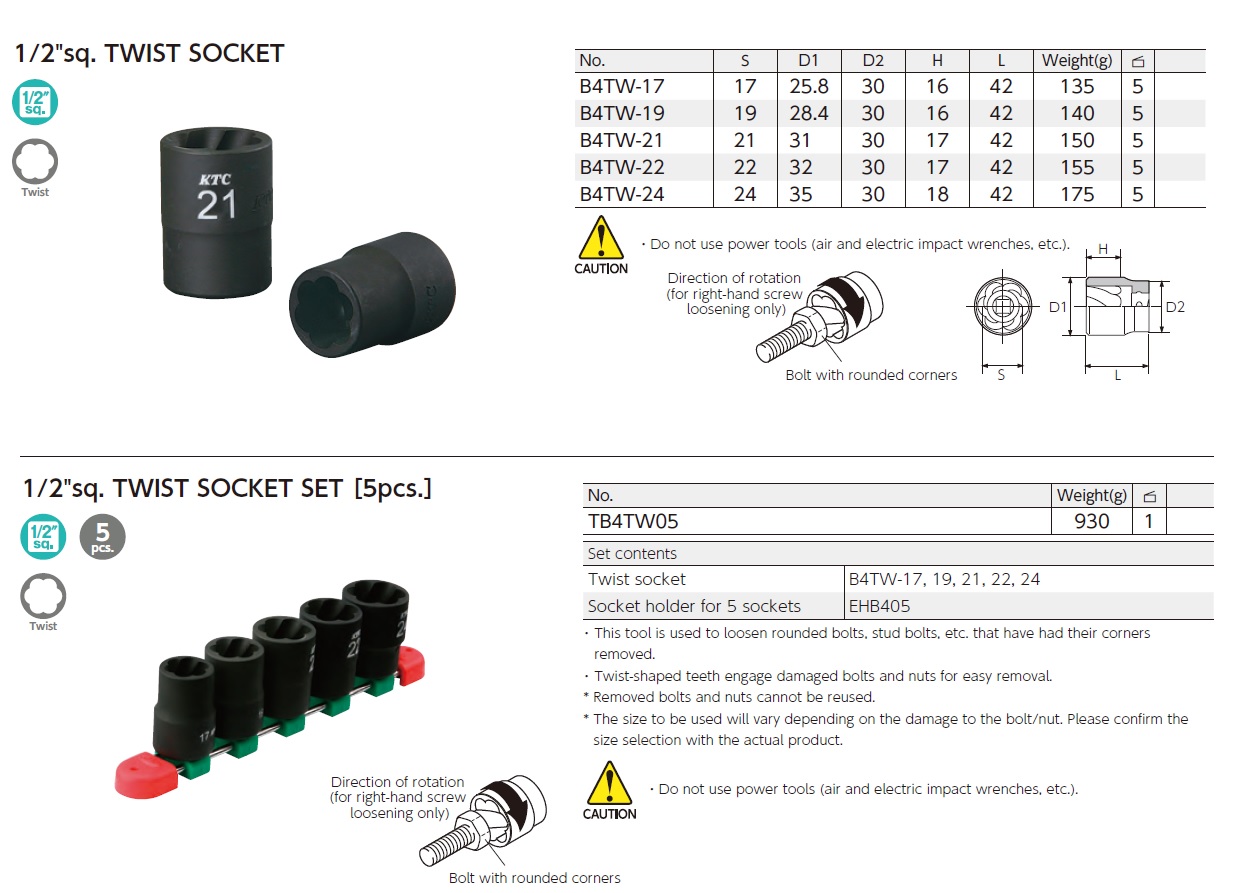 Ichiban Precision Sdn Bhd - KTC - KTC Twist Socket, Twist Socket Set